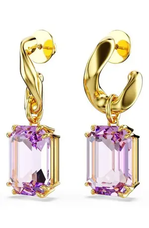 SWAROVSKI Millenia Emerald Cut Crystal Drop Earrings