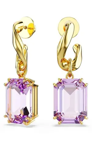 SWAROVSKI Millenia Emerald Cut Crystal Drop Earrings