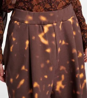 Dries Van Noten Printed Wide-leg Pants