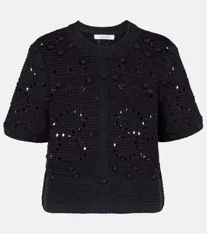 DOROTHEE SCHUMACHER Dorothee Schumacher Open-Knit Cotton-Blend Top
