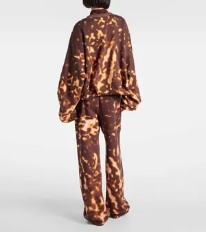 Dries Van Noten Printed Gathered Cotton Sweatshirt - Brown