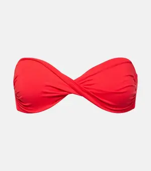 Melissa Odabash Martinique Bandeau Bikini Top Red
