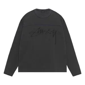 StÜssy Pigment Dyed Football Crew 'washed - Black