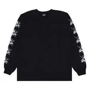 StÜssy Pigment Dyed Foils Long-sleeve Tee - Black