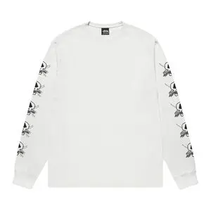StÜssy Pigment Dyed Foils Long-sleeve Tee 'natural - White