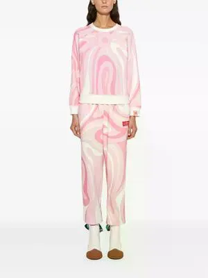 Emilio Pucci Marmo-print Fleece Sweatshirt - Pink