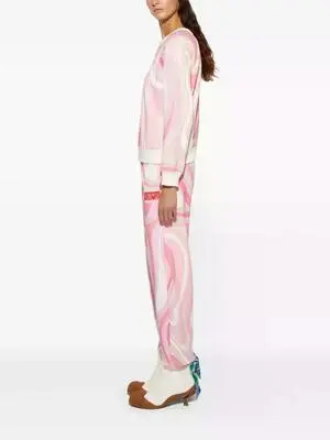 Emilio Pucci Marmo-print Fleece Sweatshirt - Pink