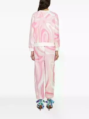 Emilio Pucci Marmo-print Fleece Sweatshirt - Pink