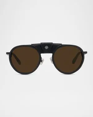 Vuarnet Glacier 02 Titanium Sunglasses - Black Brown