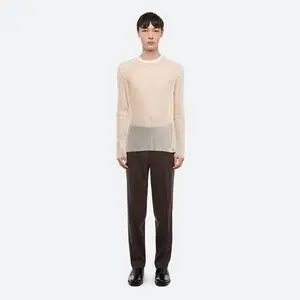 Helmut Lang Spaced Sheer Crewneck Top - Ivory