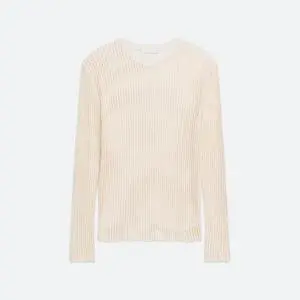 Helmut Lang Spaced Sheer Crewneck Top - Ivory