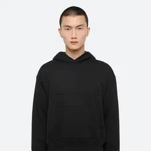 Helmut Lang Embossed Logo Hoodie - Black