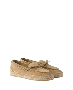 Prada Suede Espadrilles - Ecru