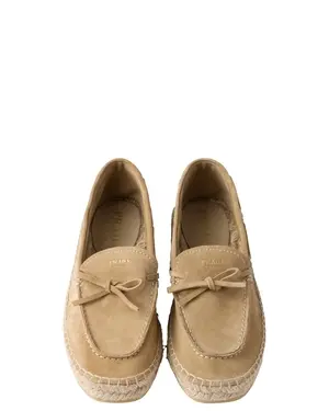 Prada Suede Espadrilles - Ecru