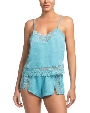 IN BLOOM BY JONQUIL Shimmer Satin Cami Short Pajama Set - Aqua