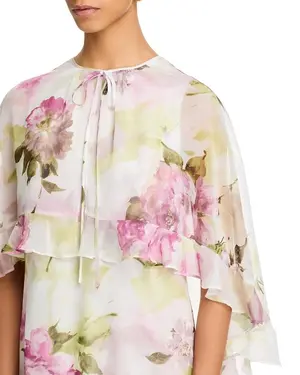 Rickie Freeman For Teri Jon Chiffon Floral Gown