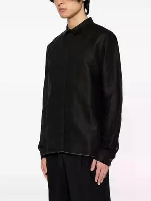 LABEL UNDER CONSTRUCTION Linen Shirt - Black