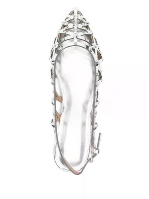 Ash Mirror Ballet Flats - Silver