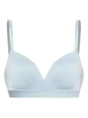 Emporio Armani Logo-underband Bra - Blue