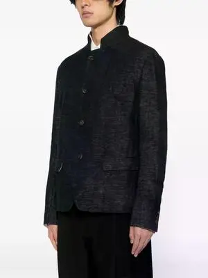 FORME D'EXPRESSION Stand-up Collar Jacket - Blue