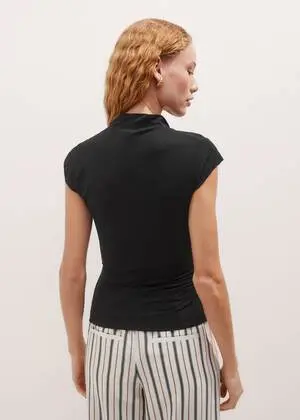ME+EM Pleat Front V-neck Top
