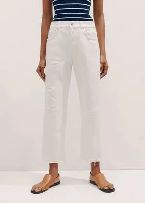 Women's White Ripped Jeans