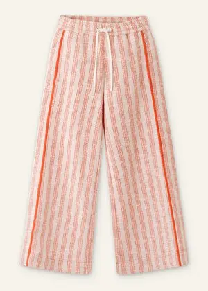 ME+EM Textured Stripe Wide-leg Crop Trousers