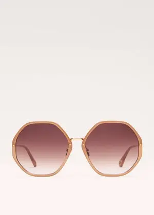 ME+EM Heptagonal Frame Sunglasses - Nude