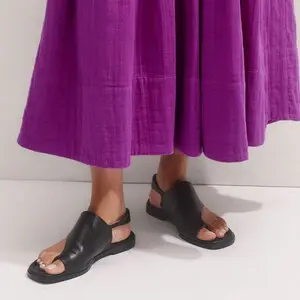 ME+EM Cheesecloth Halterneck Maxi Dress - Iris