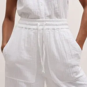 ME+EM Cheesecloth Lace Trim Insert Trousers