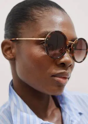 ME+EM Tortoiseshell Round Frame Sunglasses