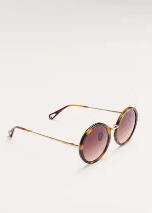 ME+EM Tortoiseshell Round Frame Sunglasses