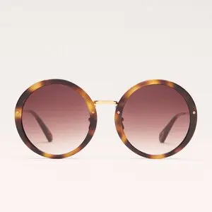ME+EM Tortoiseshell Round Frame Sunglasses