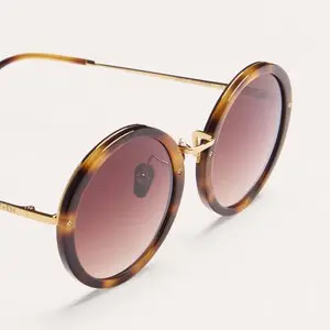 ME+EM Tortoiseshell Round Frame Sunglasses
