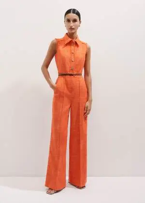frayed trim jumpsuit