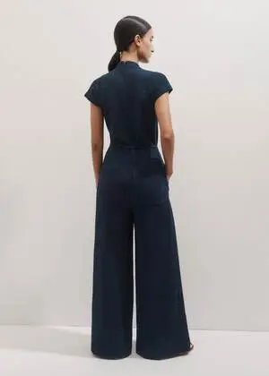 ME+EM Textured Jersey Jumpsuit