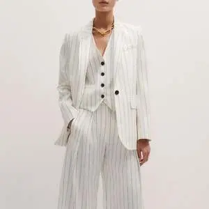 ME+EM Striped Tailored Waistcoat