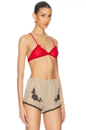 Valentino Garavani Solid Bra In Red