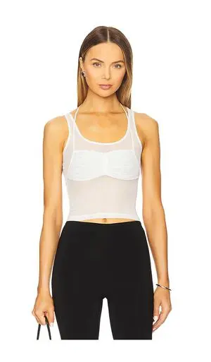 PRIVATE POLICY Mesh Bikini Top - White