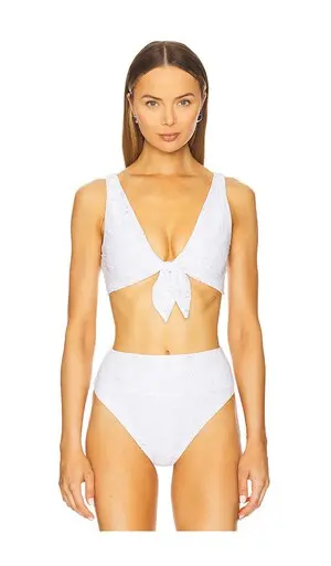 Beach Riot Dallas Bikini Top - White Magnolia Eyelet