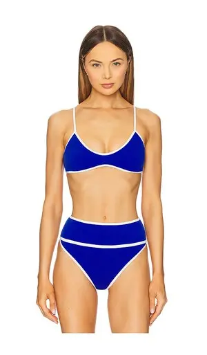 Beach Riot Leona Bikini Top - Riviera Azure