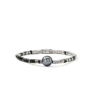 John Hardy Heishi Bracelet With Hardstones And Pearl - Sterling Silver