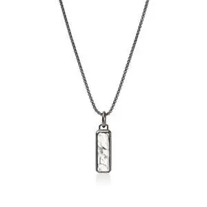 John Hardy Howlite Talisman Necklace - Silver