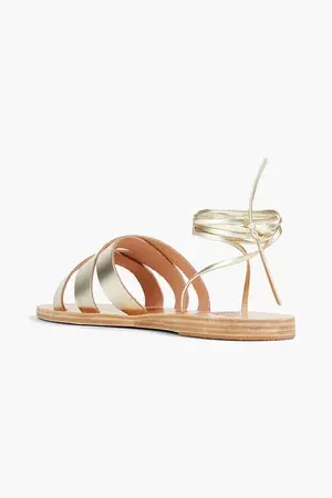 ANCIENT GREEK SANDALS Pisidia Metallic Leather Sandals