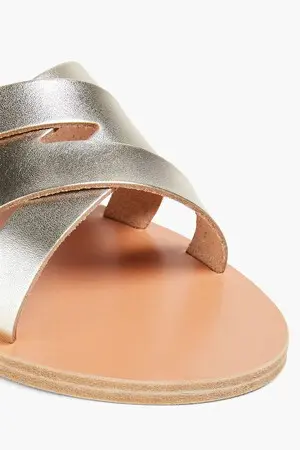 ANCIENT GREEK SANDALS Pisidia Metallic Leather Sandals