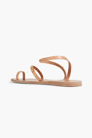 ANCIENT GREEK SANDALS Apli Eleftheria Embellished Leather Sandals