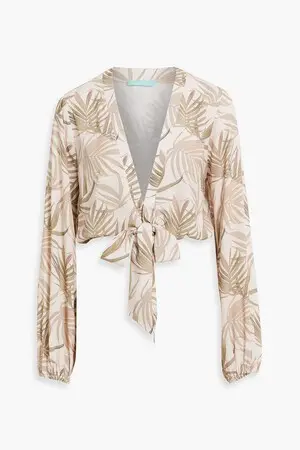 Melissa Odabash Gemma Printed Wrap Top