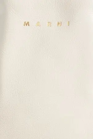 Marni Museo Soft Mini Leather Tote - Off-white