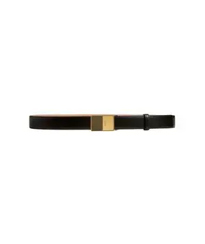 Khaite Elio Belt In Leather With Antique Gold