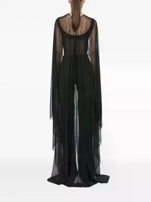 ATU BODY COUTURE Semi-sheer Cape - Black